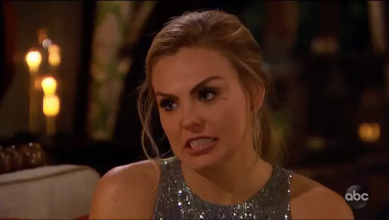 Bachelorette Hannah Brown Cringing