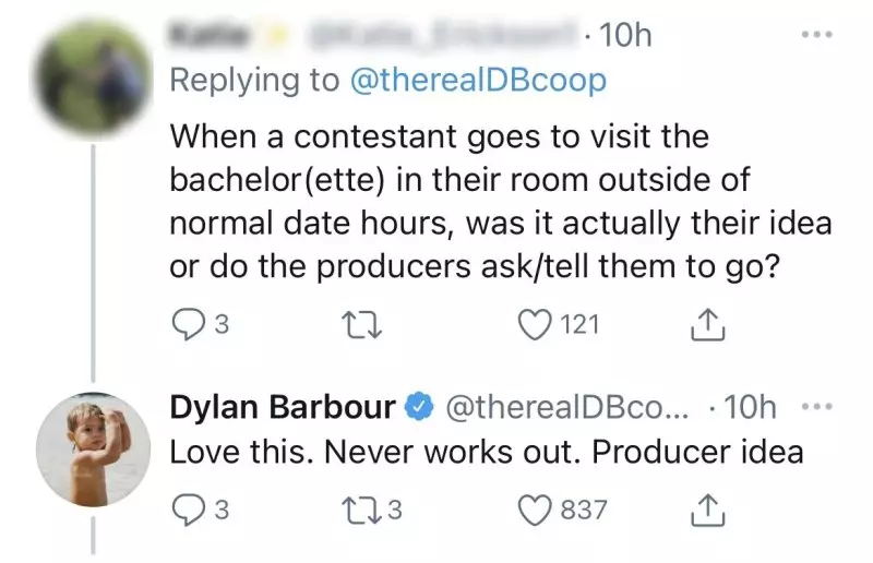 Produkcja odcieni Bachelor Nation Alum Dylan Barbour w Tell-All Rant