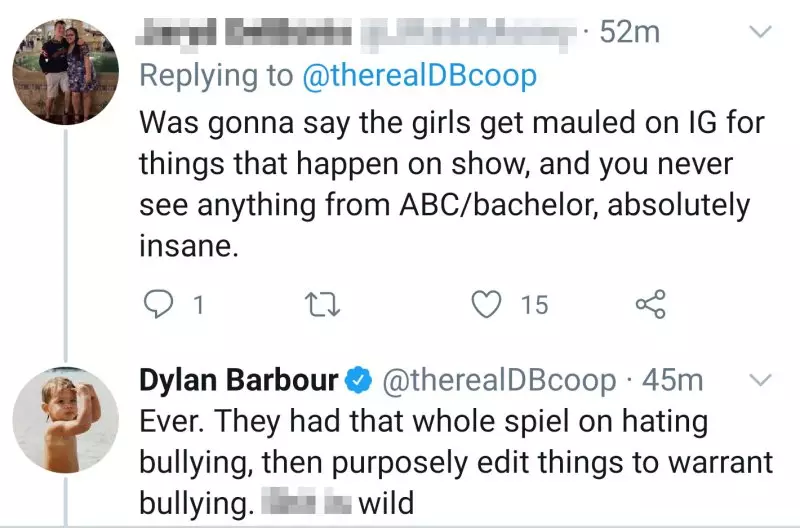 Insíonn Dylan Barbour gach tweets faoi Bhaitsiléir