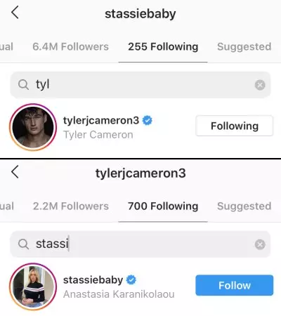 Tyler Cameron Stassie Karanikolaou Swiv Lòt IG Dating Rimè