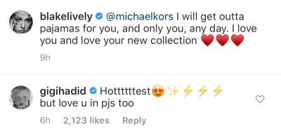 Джиджи Хадид Блейк Ливлиді Instagram желісіндегі ең ыстық адам деп атады