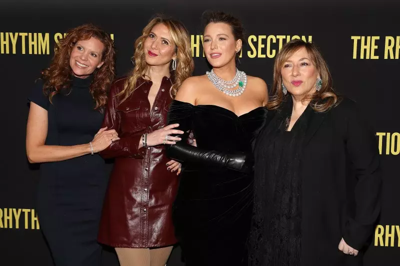 Robyn Lively, Ofira Sandberg, Blake'as Lively ir Lorraine Schwartz Niujorke – specialus filmo „The Rhythm Section“ seansas, JAV – 2020 m. sausio 27 d.