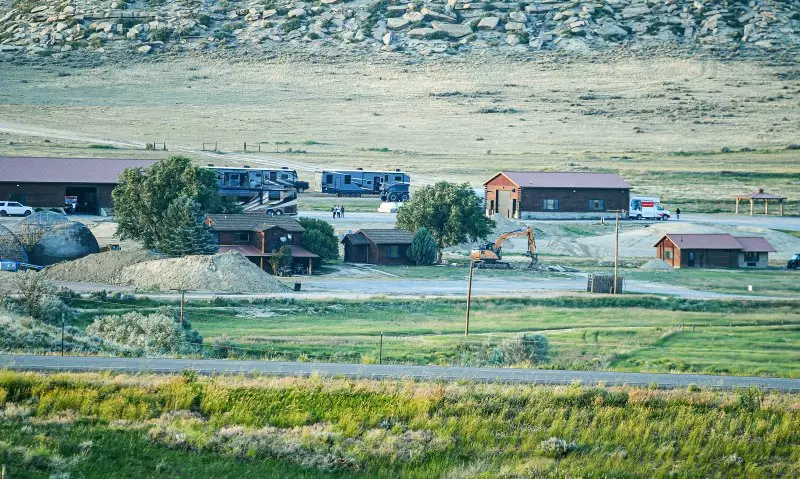 Na snímku: Kanye West's West Lake Ranch v Cody, Wyoming.