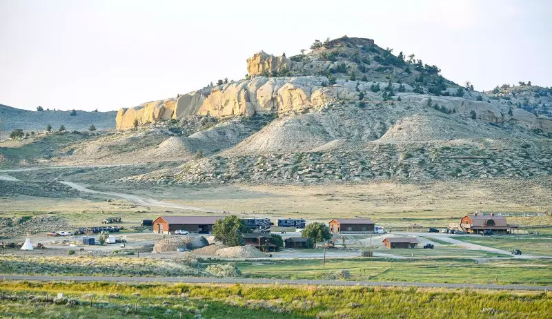 Na snímku: Kanye West's West Lake Ranch v Cody, Wyoming.