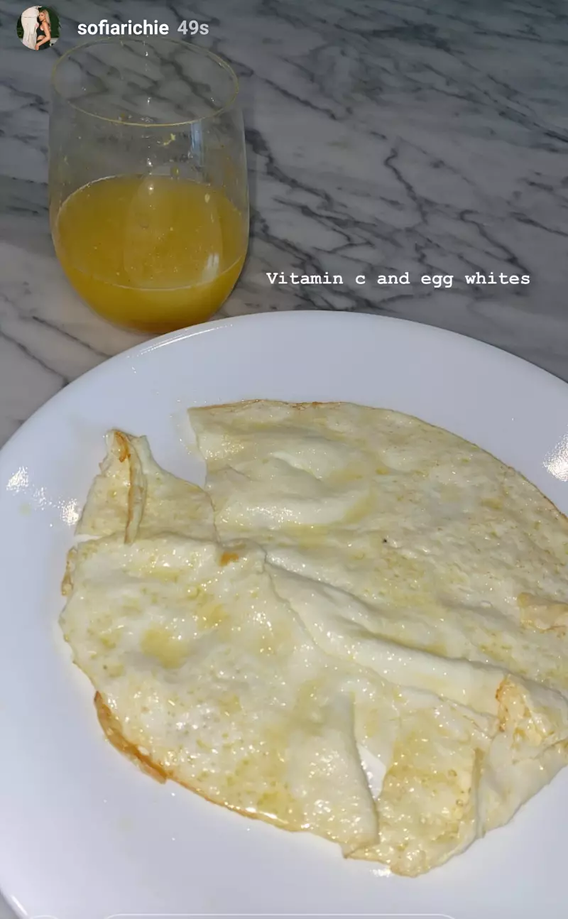 Sofia Richie isst Eiweiß und Vitamin C