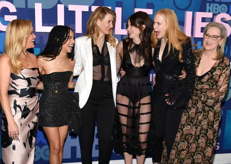 Reese Witherspoon, Zoe Kravitz, Laura Dern, Shailene Woodley, Nicole Kidman et Meryl Streep première de gros petits mensonges