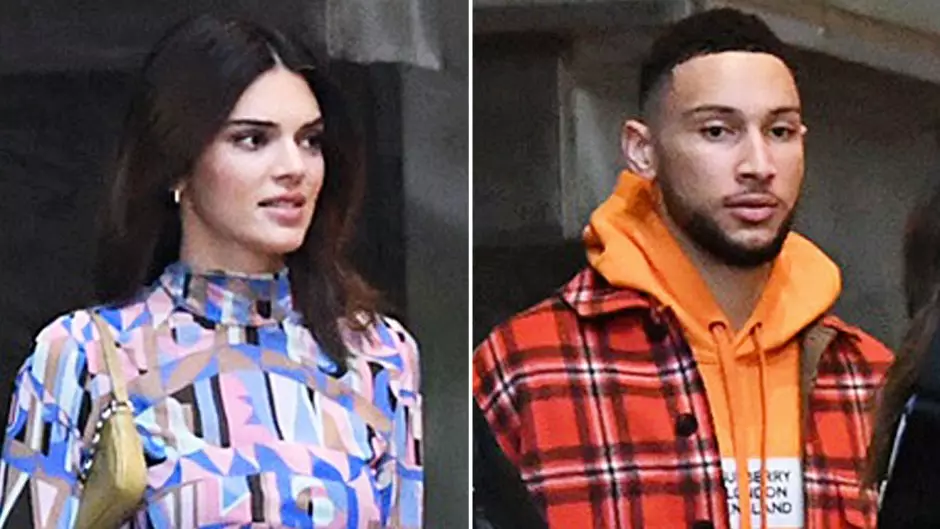 Kendall Jenner en vriend Ben Simmons verlaten samen hun hotel op weg naar Super Bowl LIV in Miami