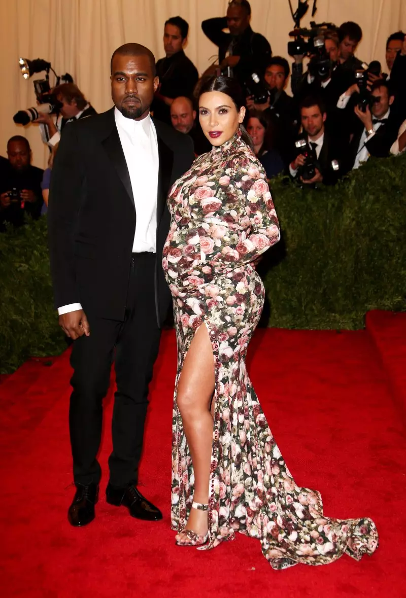 Kim Kardashian ólétt af North West Met Gala