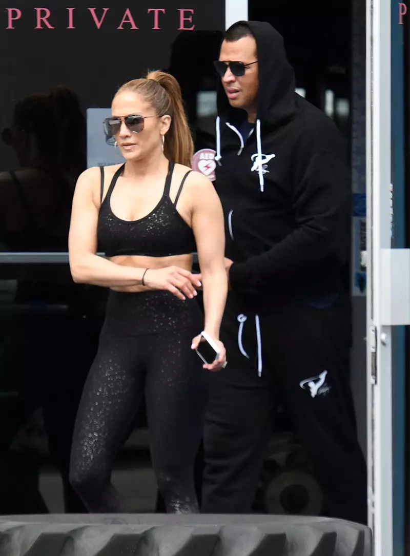 Jennifer Lopez e la fidanzata Alex Rodriguez sono andate in palestra