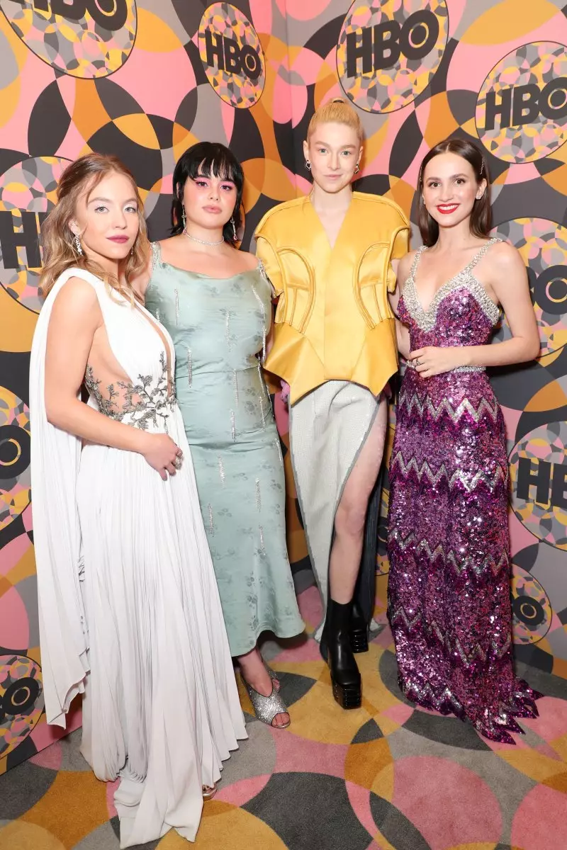 Sydney Sweeney, Barbie Ferreira, Hunter Schafer in Maude Apatow HBO Golden Globes After Party, prihodi, Los Angeles, ZDA - 5. januar 2020