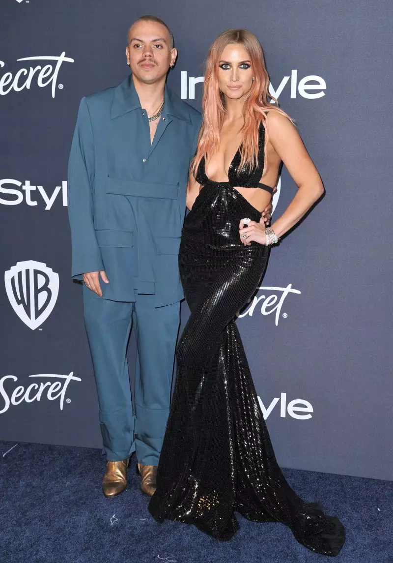 Evan Ross, Ashlee Simpson Golden Globes Afterparty Instyle