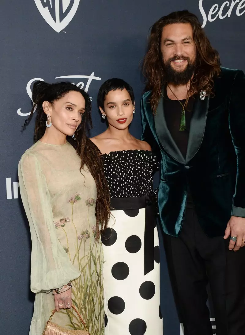 Lisa Bonet, Zoe Kravitz, Jason Momoa Instyle Golden Globes Afterparty