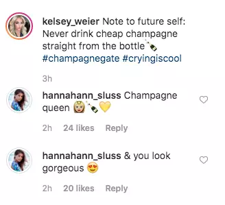 Hannah Ann och Kelsey skämtar om Champagne Gate på The Bachelor