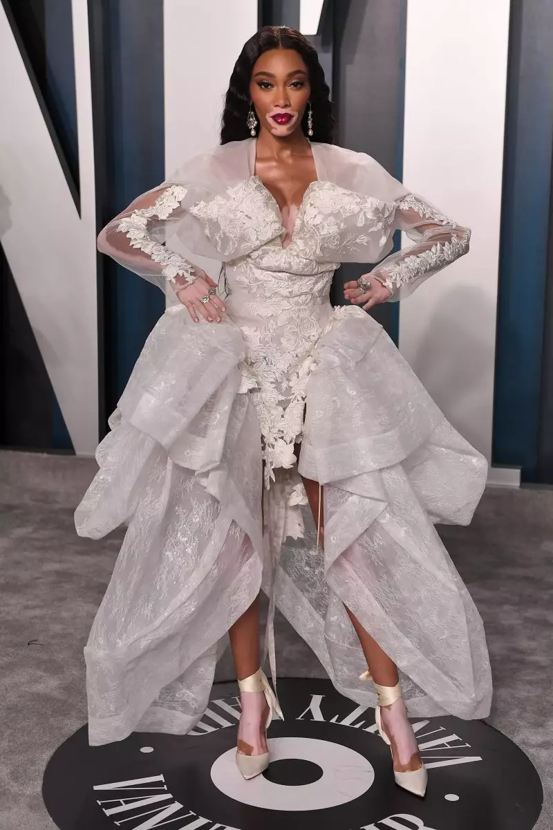 Winnie Harlow Vanity Fair Oscar Ibirori, Abahageze, Los Angeles, Amerika - 09 Gashyantare 2020