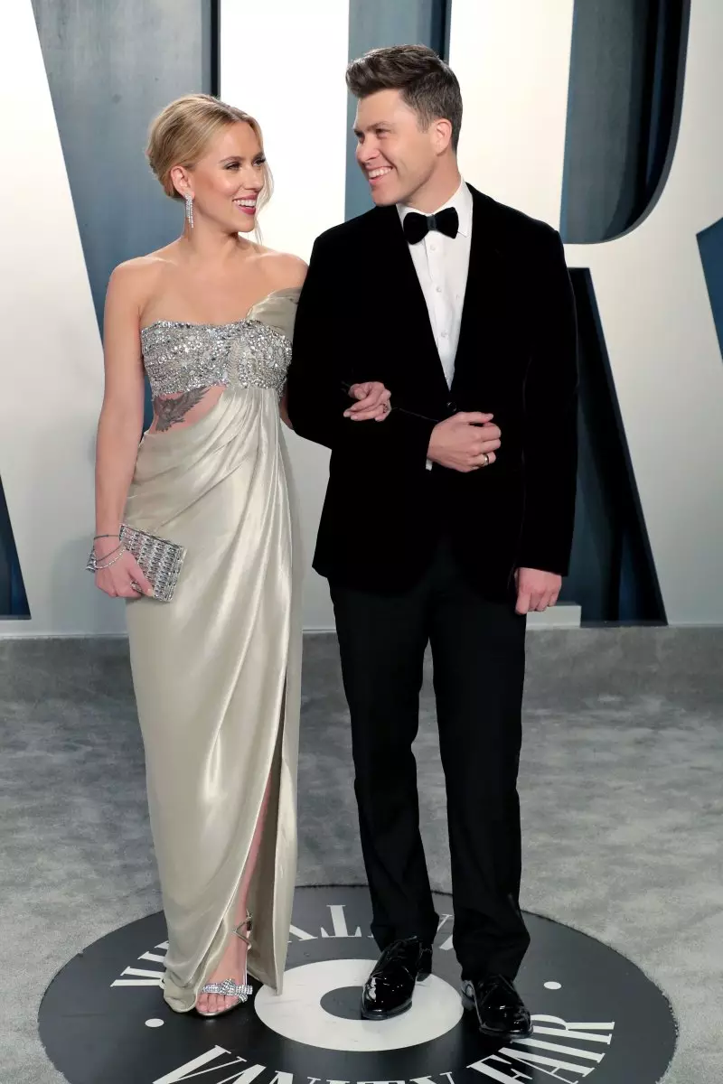 Scarlett Johansson en Colin Jost Vanity Fair Oscar Party, Arrivals, Los Angeles, VSA - 09 Feb 2020