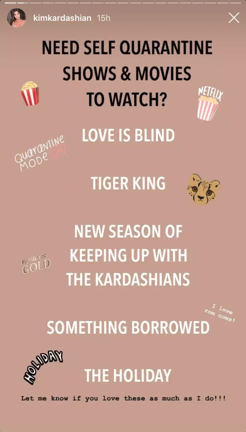 kim-kardashian-quarantena-pel·lícules-seleccions-tv