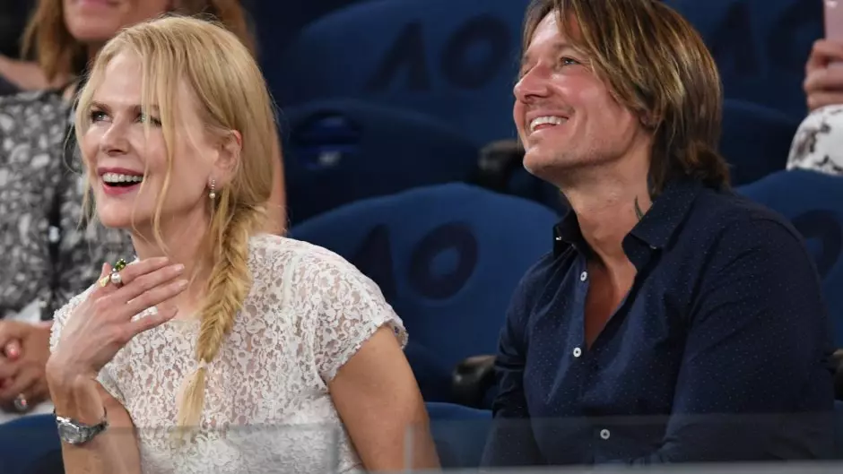 Nicole Kidman සහ Keith Urban ඕස්ට්‍රේලියානු විවෘත තරඟාවලිය නරඹමින්