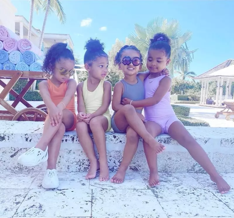 Dream Kardashian Stormi Webster Chicago West True Thompson Turks and Caicos Vacation