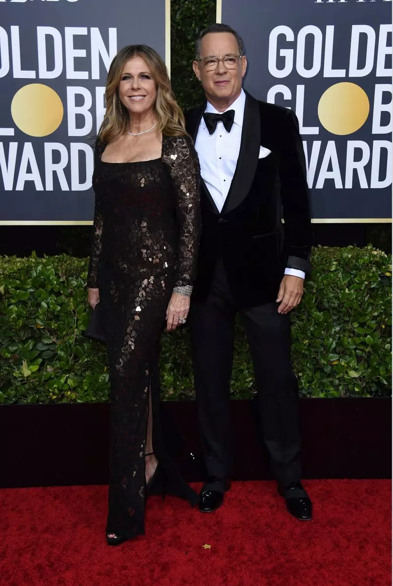 Tom Hanks da Rita Wilson a Golden Globes