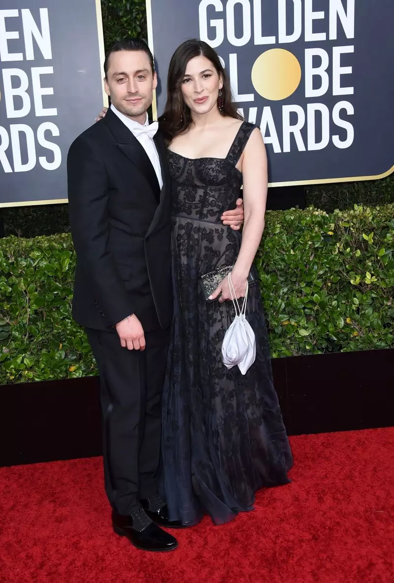 Kieran Culkin da Jazz Charton a Golden Globes