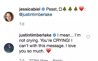 Justin Timberlake komentarz na instagramie