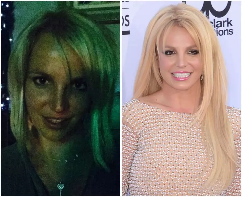 Britney Spears pelo largo y corto