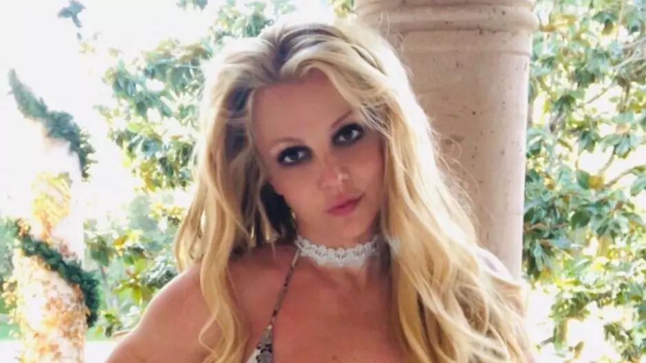 Britney Spears en bikini peau de serpent
