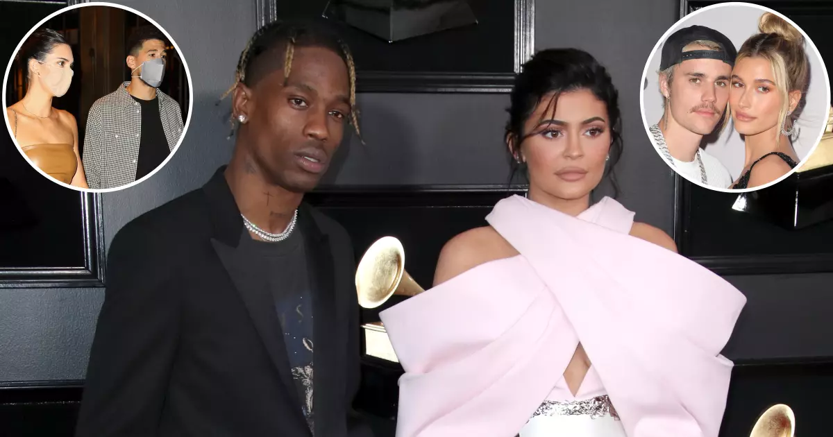 Kylie, Travis, Kendall, Devin y los Biebers vistos en una cita nocturna