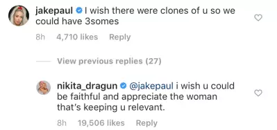 Nikita Dragun og Tana Mongeau Kommentarer