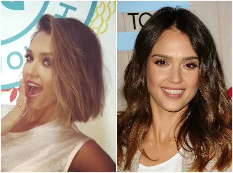 Si Jessica alba mubo nga buhok