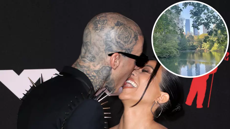 Kourtney Kardashian da Travis Barker suna jin daɗin hawan soyayya ta Tsakiyar Tsakiyar - Duba fasalin PDA mai daɗi