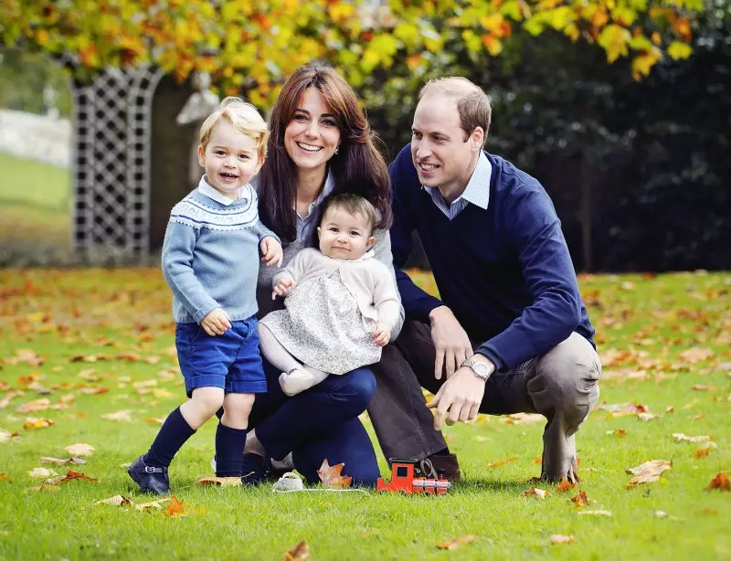 Prënz William Kate Middleton Chrëschtkaart 2015