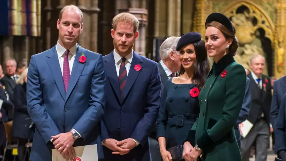 Książę William, Książę Harry, Kate Middleton i Meghan Markle