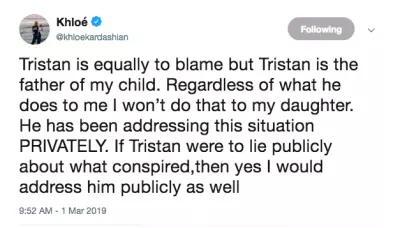 Khloe Kardashian tweet về rừng jordyn