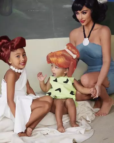 Kim Kardashian North West Chicago West Flinstones Costume