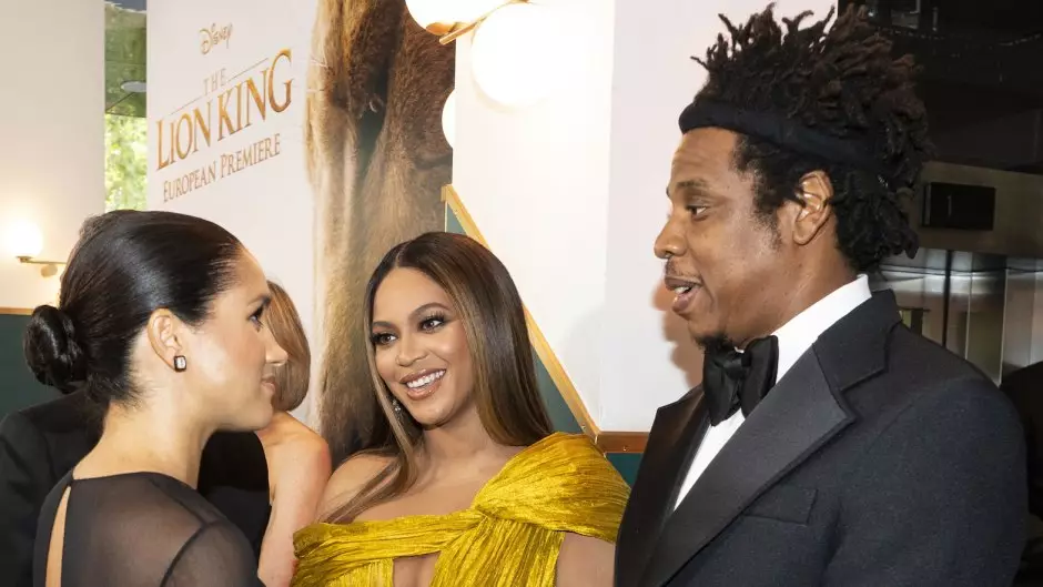 Meghan Markle, Beyonce und Jay-Z bei der Premiere von „Der König der Löwen“.