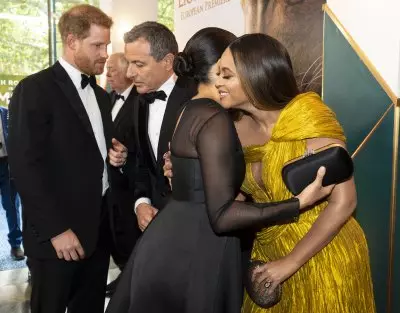 Meghan Markle, Beyonce und Prinz Harry bei der Premiere von „Der König der Löwen“.