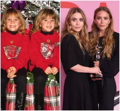 Mary Kate in Ashley Olsen nekoč in danes