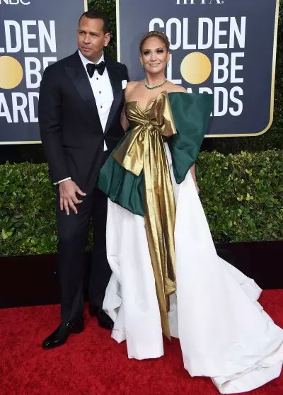 Golden Globes ឆ្នាំ 2020 រចនាប័ទ្មកម្រាលព្រំក្រហម Jennifer Lopez និង Alex Rodriguez