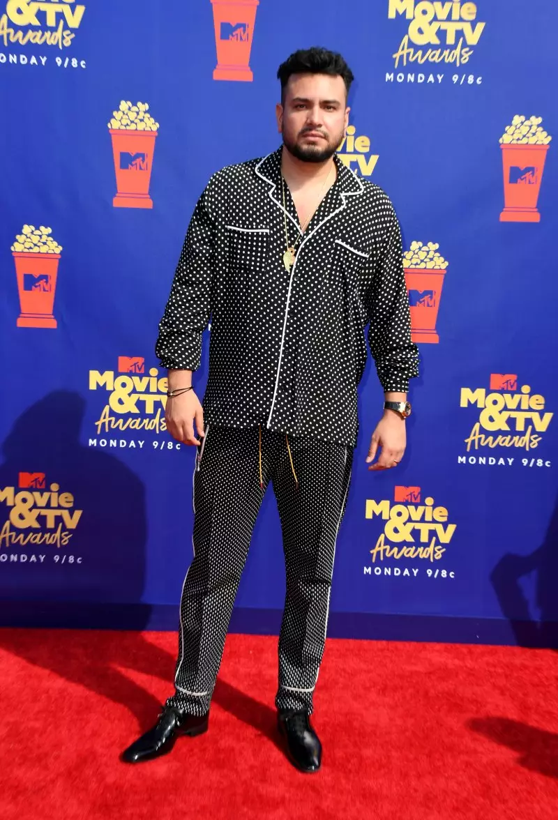 Frankie Delgado sur le tapis rouge des MTV Movie & TV Awards