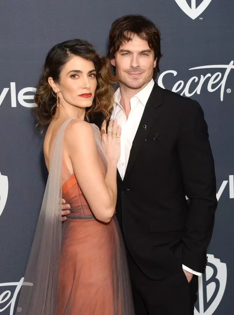 Nikki Reed ۋە Ian Somerhalder Instyle ئالتۇن شاردىن كېيىنكى يىغىلىش