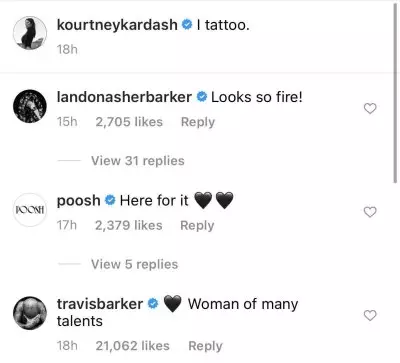 Landon Barker reageer op Kourtney K. Tatoeëring van pa Travis