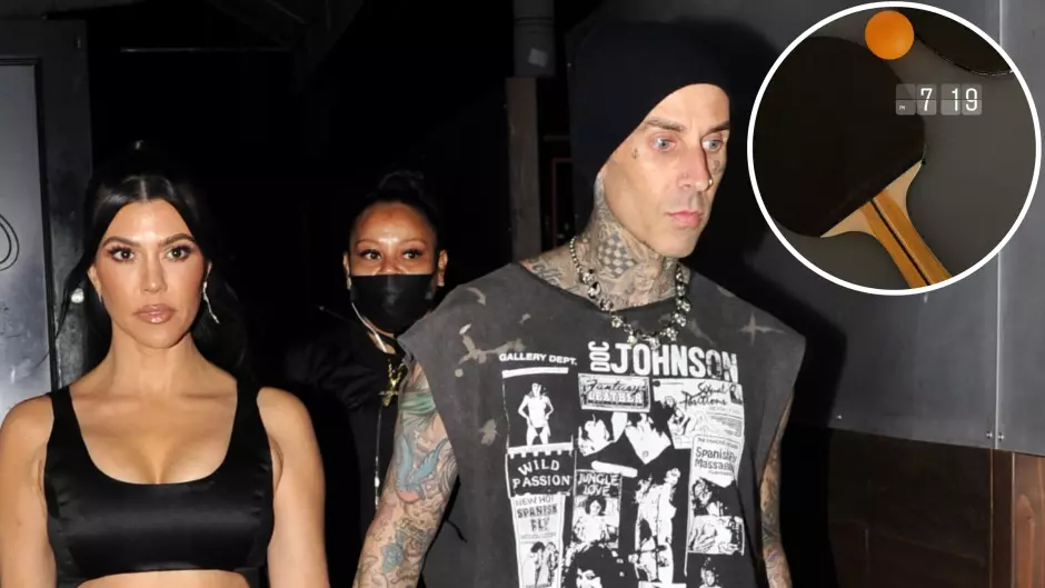 Kourtney Kardashian azzal kérkedik, hogy megverte Travis Barker barátját ping-pongban a randevún