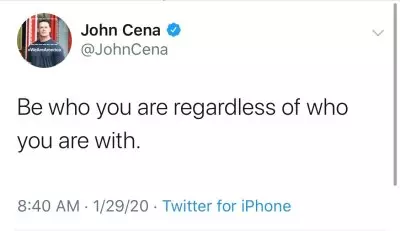 John Cena ká Tweet