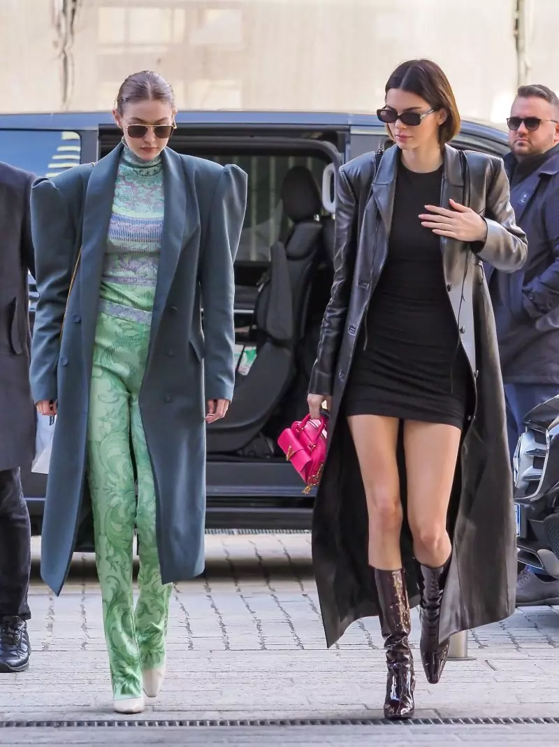 Kendall Jenner និង Gigi Hadid Milan Fashion Week
