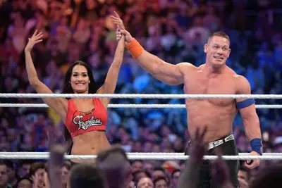 Nikki Bella an John Cena Engagéiert Wrestlemania 33, Orlando, USA - 02 Apr 2017