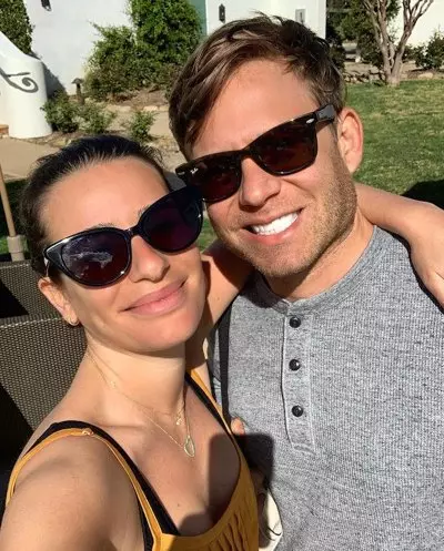 Lea Michele und Ehemann Zandy Reich machen ein Selfie