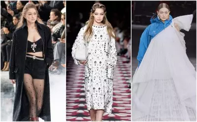 Gigi Hadid ea moimana o Tsamaea ka Lipontšo tsa Feshene Chanel, Miu Miu, Off-White