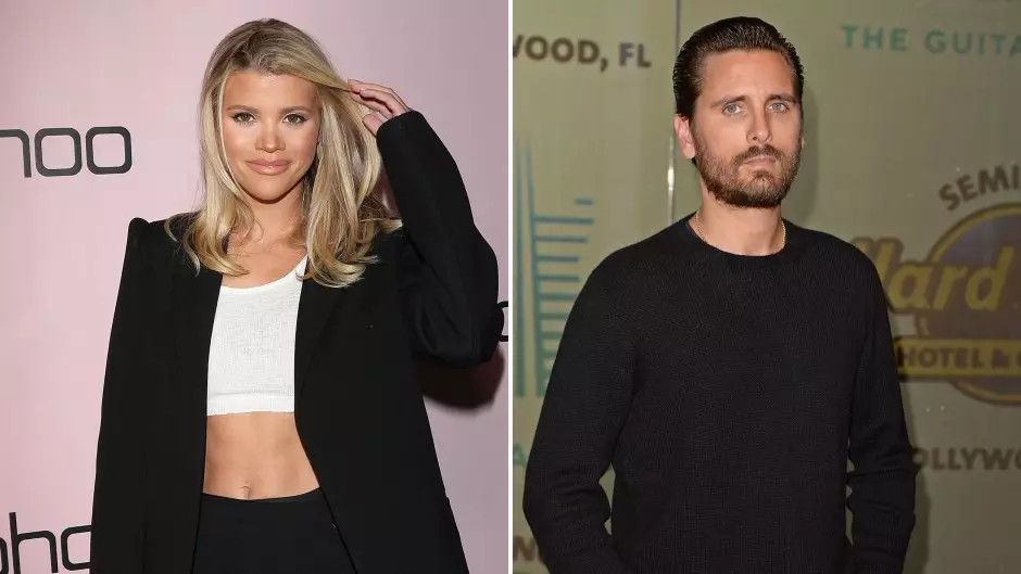 Flank-al-flanke Fotoj de Sofia Richie kaj Scott Disick