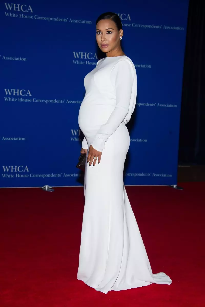 Robe Blanche Naya Rivera Enceinte